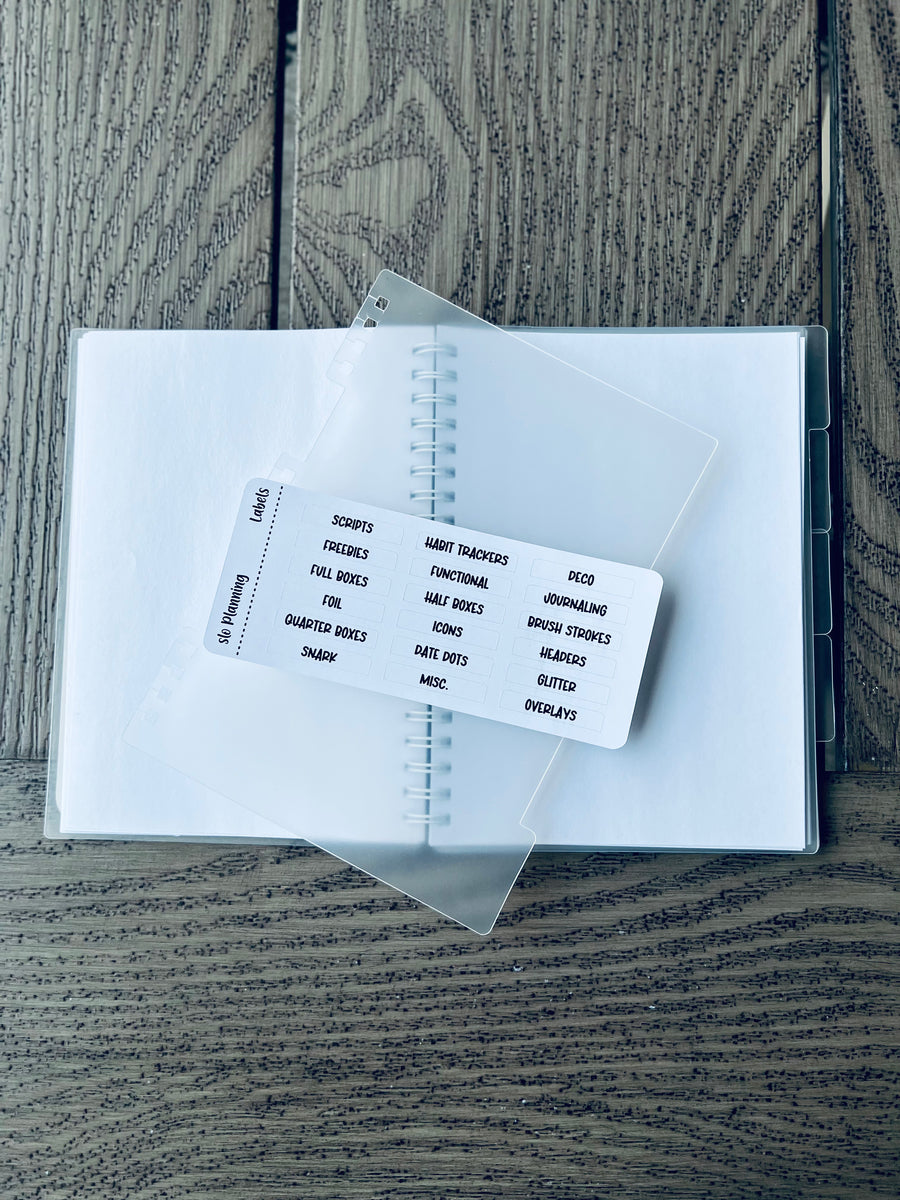 5x7 Reusable Sticker Book Dividers – sLo Planning